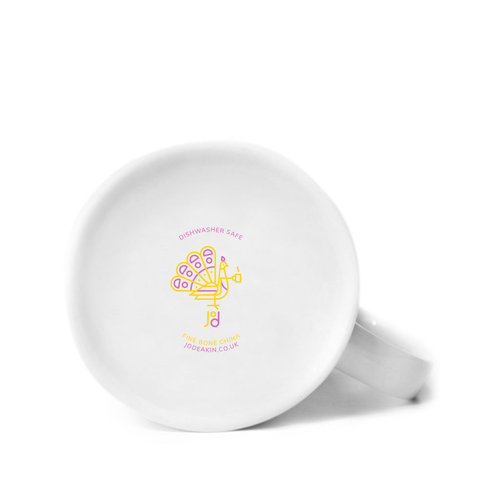Wave Mug | Pink & Yellow | Jo Deakin